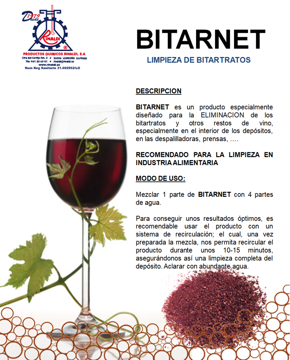 BITARNET - PRODUCTOS QUIMICOS RINALDI, S.A.
