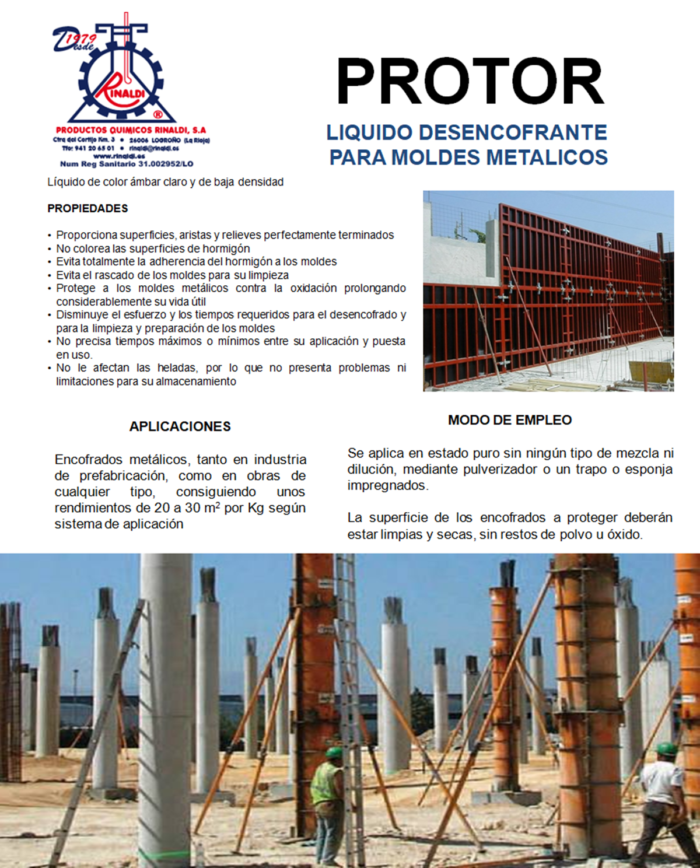 PROTOR - PRODUCTOS QUIMICOS RINALDI, S.A.